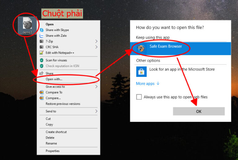 Hướng dẫn cài đặt phần mềm SEB (Safe Exam Browser) để kiểm tra và thi ...